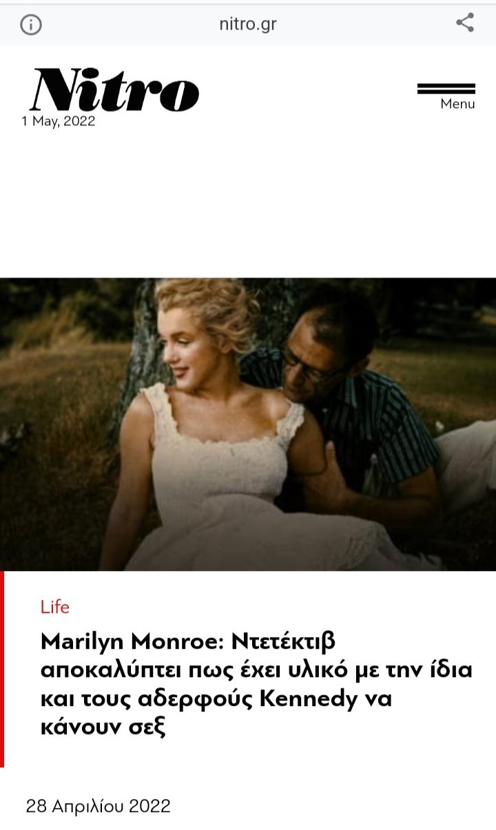 JEANNE CARMEN on MARILYN MONROE in NITRO magazine in GREECE – The ...