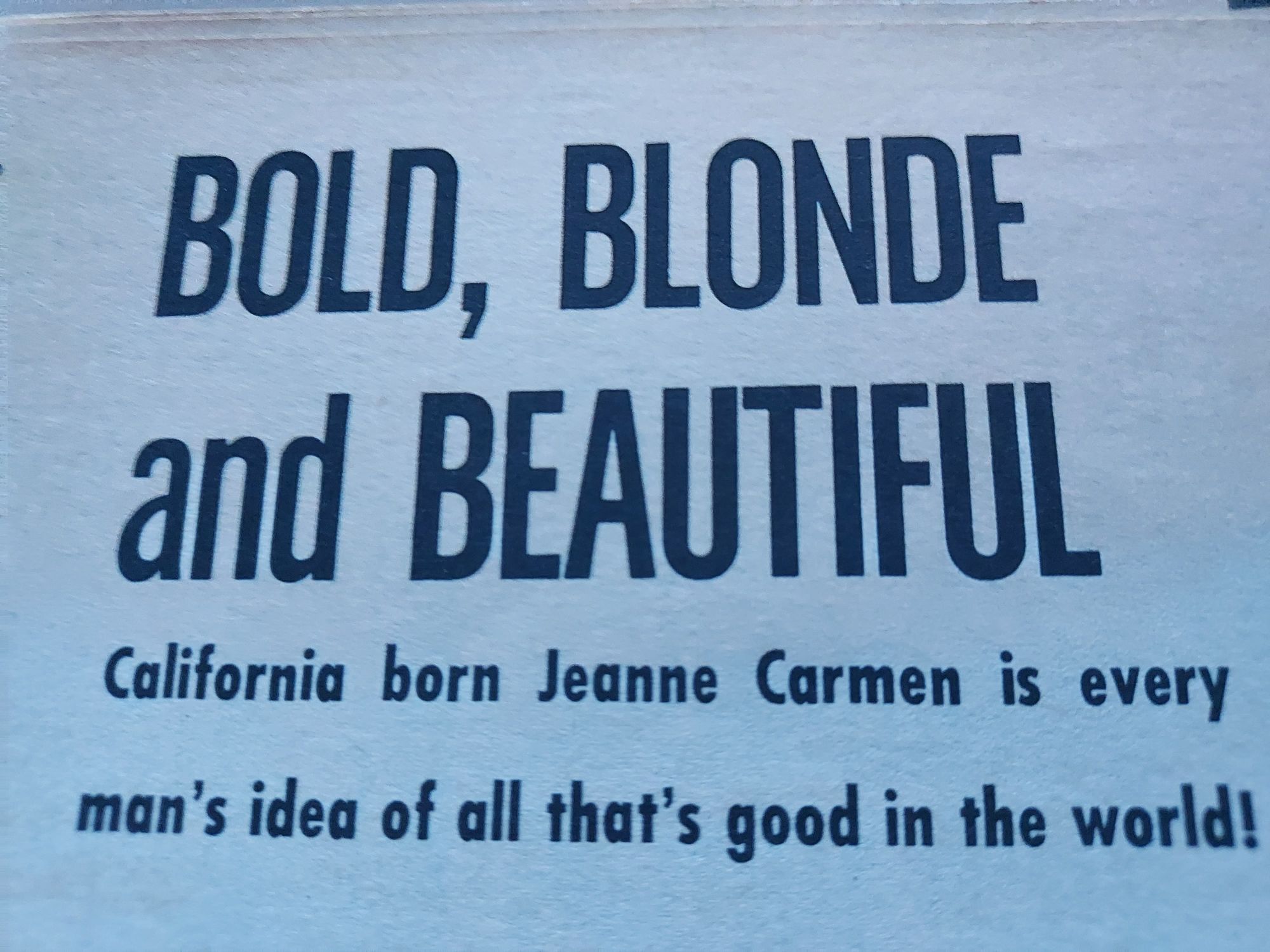 The Official Jeanne Carmen Website – Model.. Pinup Girl.. Actress ...